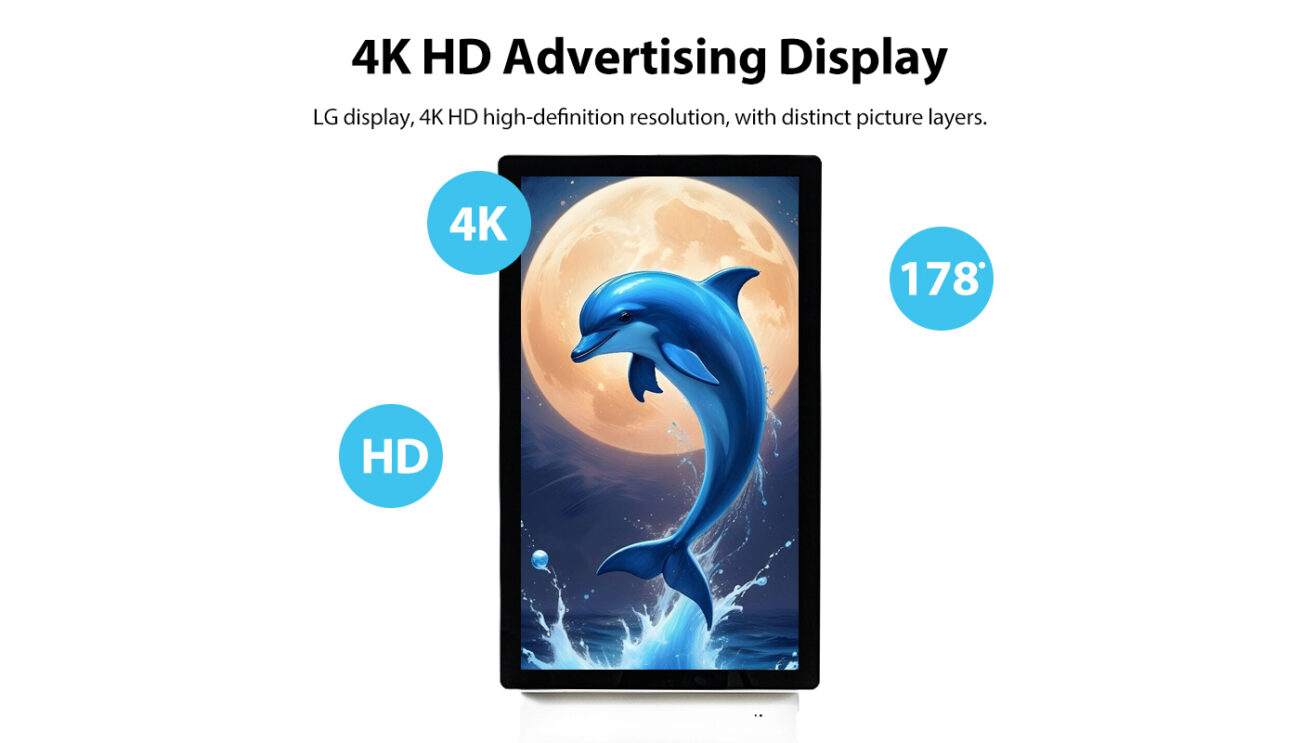 4K Floor-Standing Rotatable Digital Signage for Bulk Sale | HOSDA